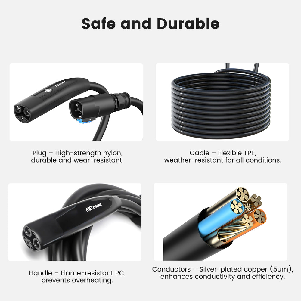 EVDANCE 50A Tesla EV Charging Extension Cable/Cord